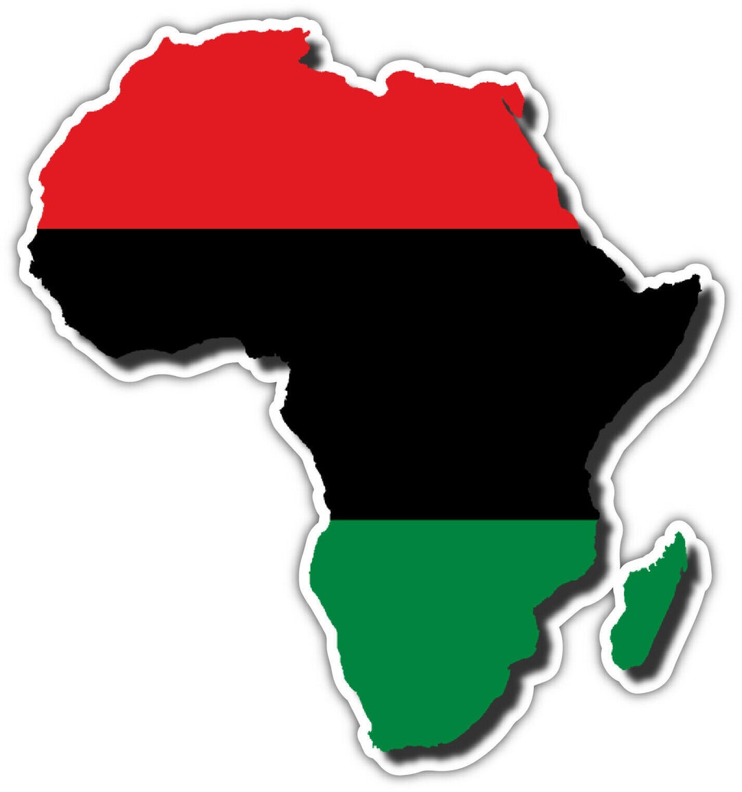 Pan Africa Shaped African Flag Map Vinyl Sticker Decal Car Window Wall ...