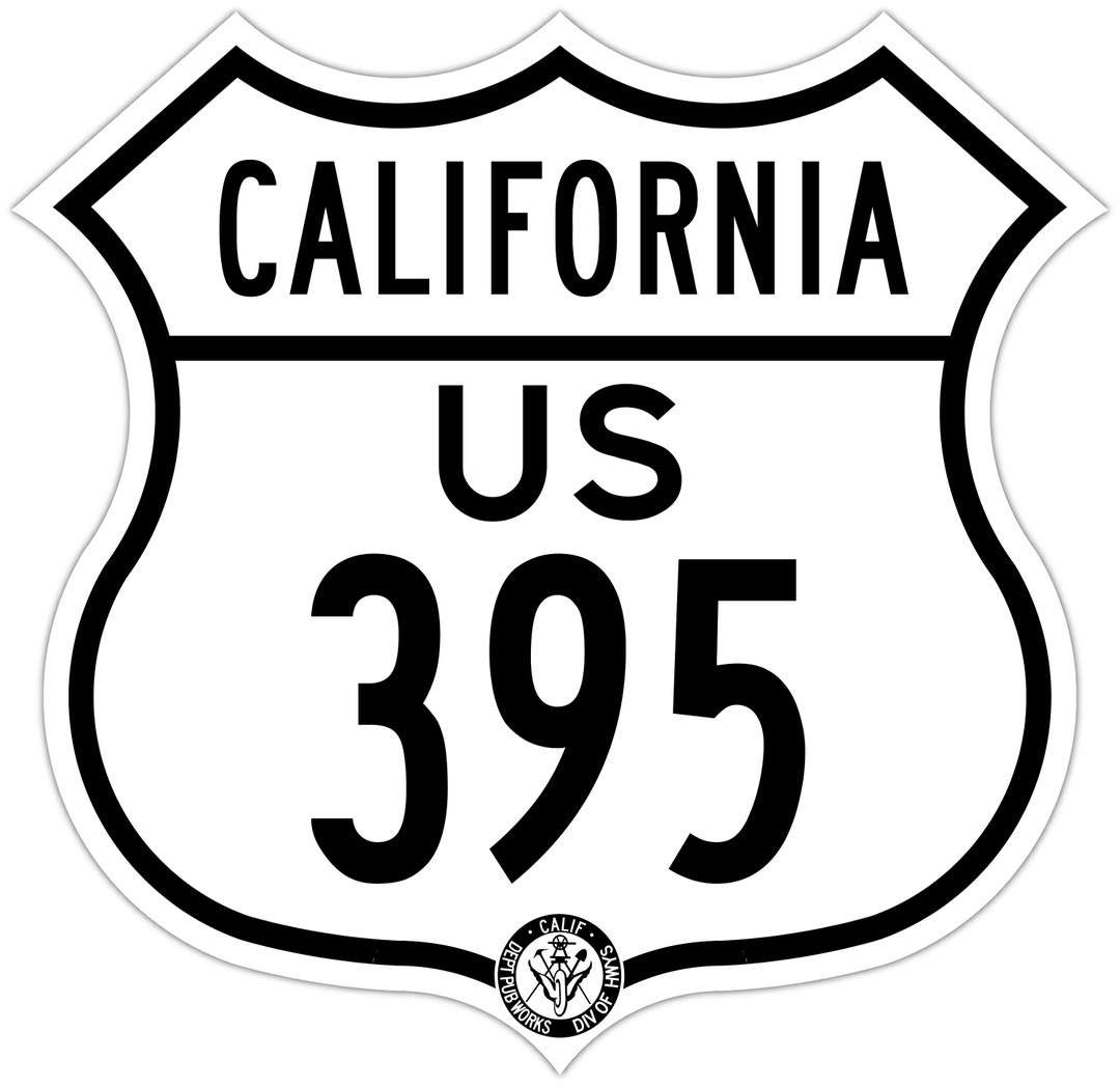 US Route 395 California Sign Vinyl Sticker Decal Car Window Wall Door ...