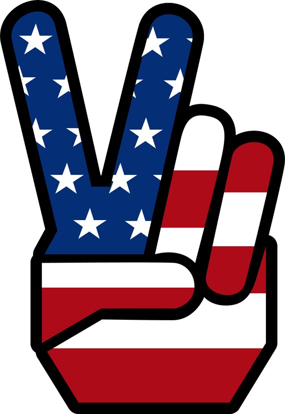 Peace Sign Flag Vinyl Sticker Decal Sign SIZES Bumper Laptop | Etsy