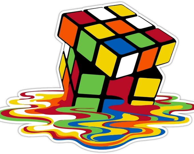 Retro Rubik's Cube Stickers, 24 Pack : FREE SHIPPING - Etsy