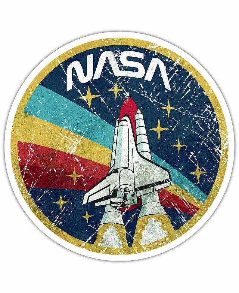Nasa Vintage Retro Logo Space Ship Vinyl Sticker Decal Car Laptop ...