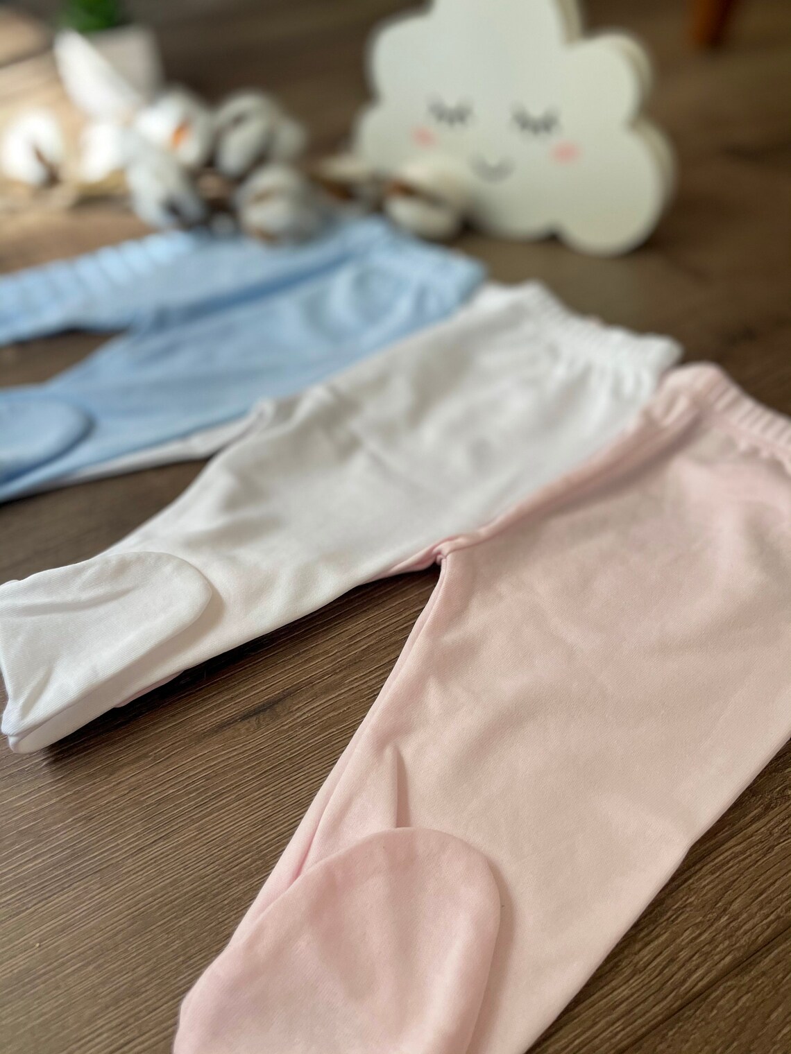 Baby Blue Footed Pants | Pima Baby Footed Pant | 100% Pima Cotton ...
