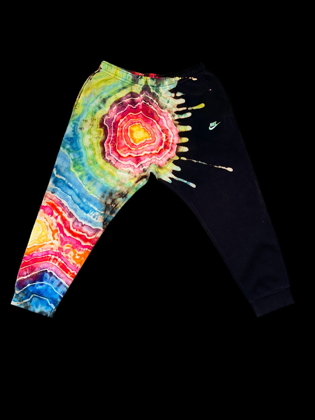 Geode Rainbow Blast Plush Mens 3X Custom Hand Reverse Tie Dyed Geode ...