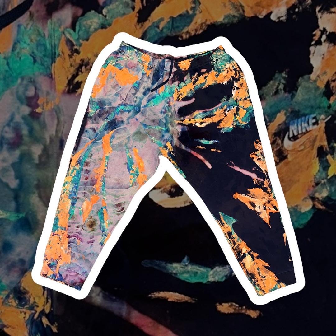 Geode Rainbow Paint Blast Sweatpants - Plush, Mens 4X, Reverse Dyed - Etsy