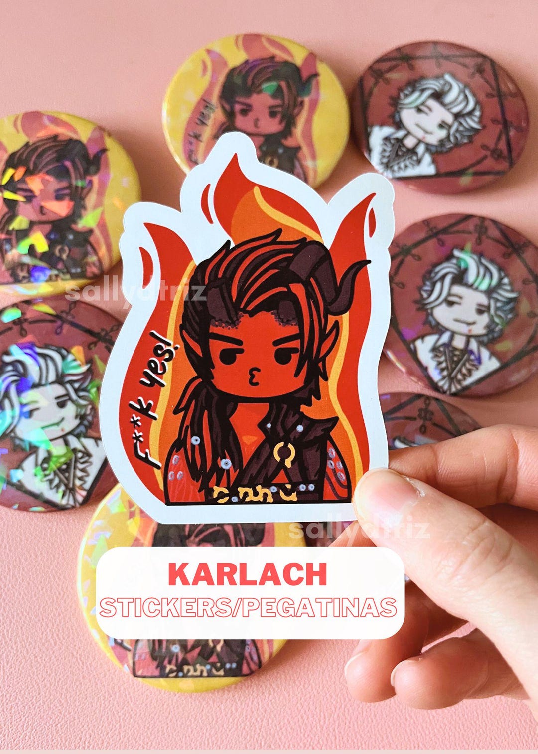 Stickers Karlach Funny BG3 Sticker Karlach Baldur's - Etsy