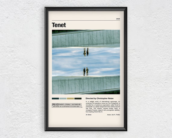 Tenet Minimal Conceptual Color Palette Movie Poster - Etsy
