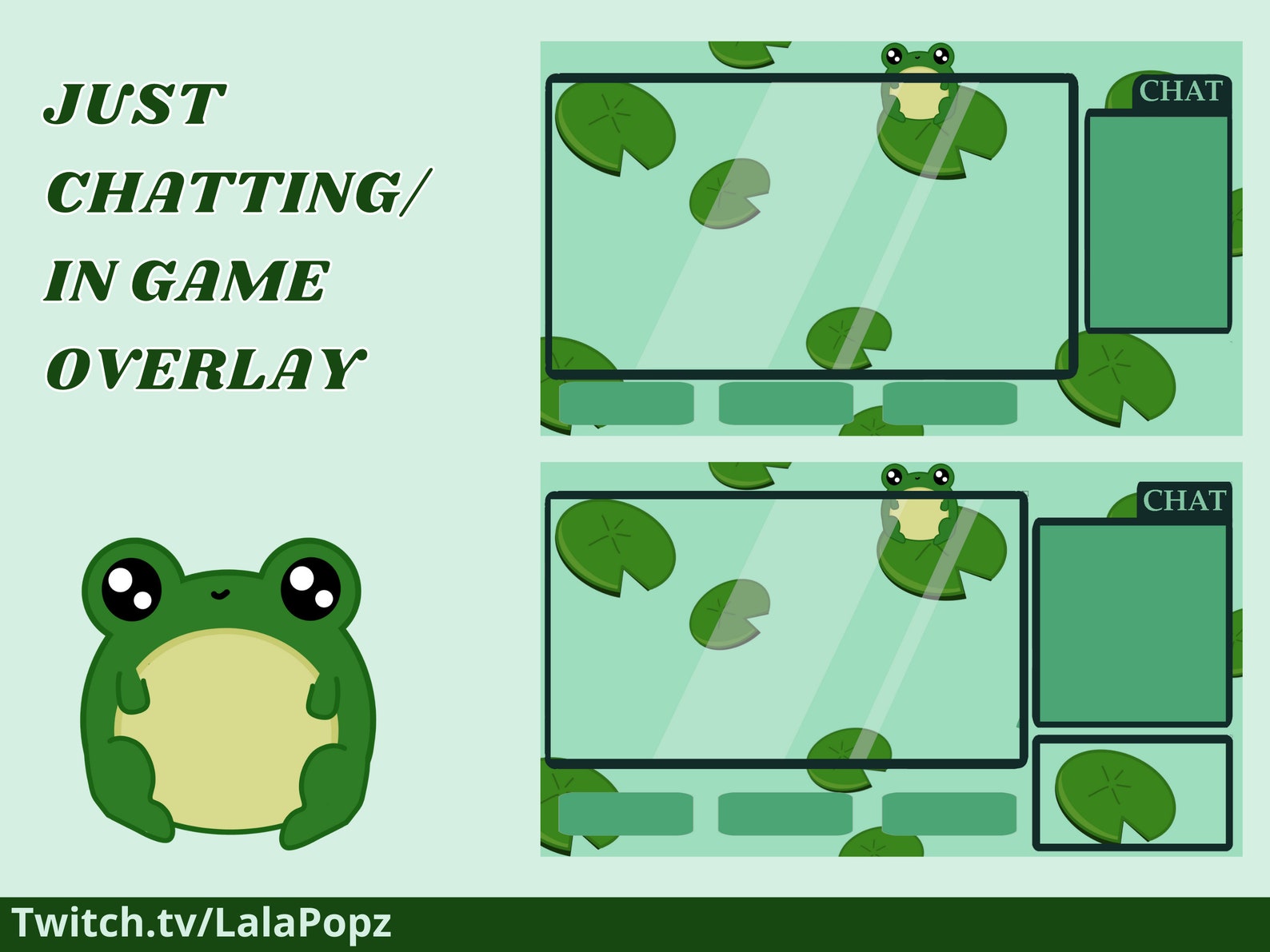 Animated Frog Themed Twitch Overlays and Scenes Stream - Etsy Canada