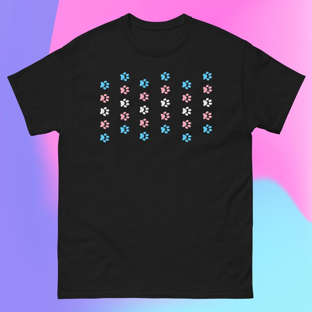 Trans Pride Shirt LGBT Shirt Paw Print Shirt Furry Shirt Subtle Furry ...