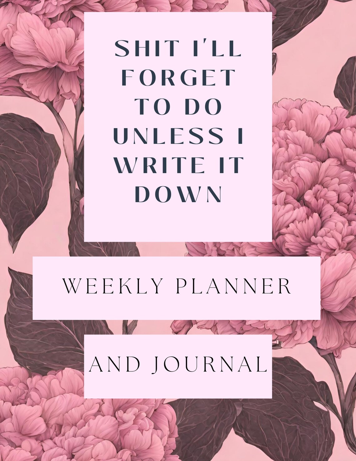 Printable Weekly Planner and Journal | Digital A5 Diary & Planner ...