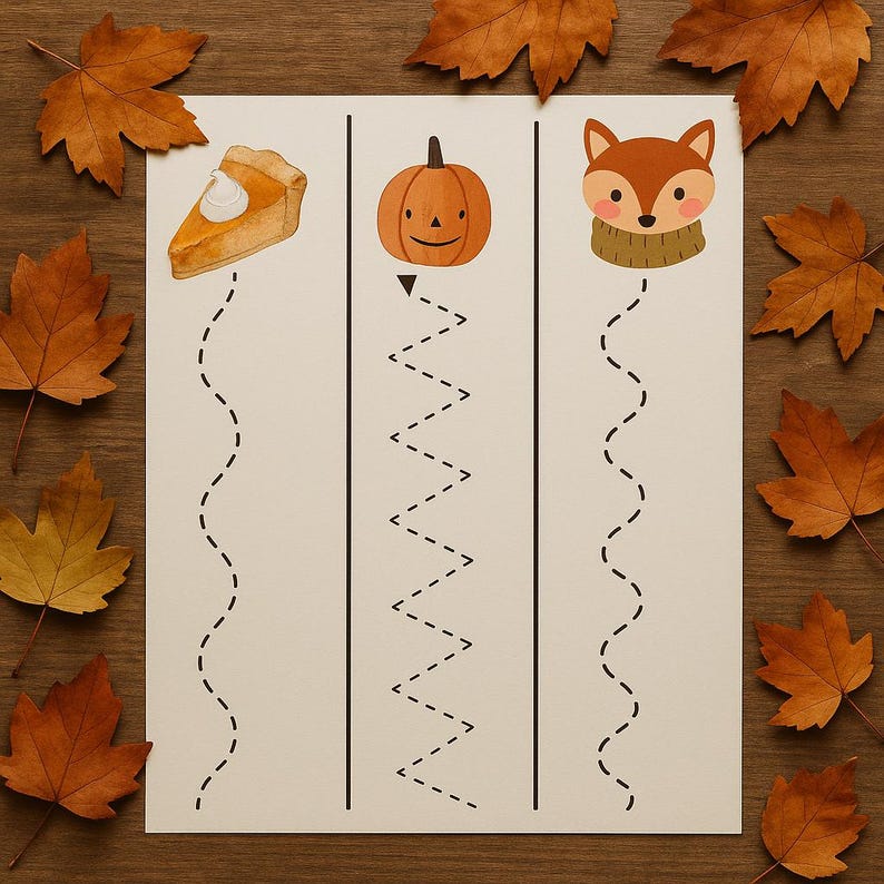 Fall Cutting Practice | Montessori Fine Motor Activity (PDF) - Etsy