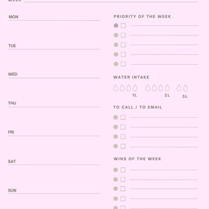 Printable Weekly Planner and Journal | Digital A5 Diary & Planner ...