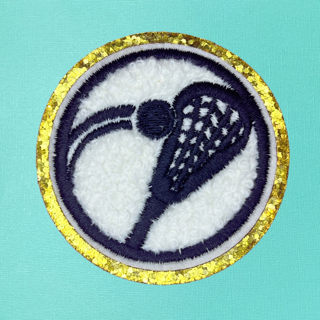 Lacrosse Chenille Self-adhesive Patch, Iron on Sports Ball Patch 2.5 ...