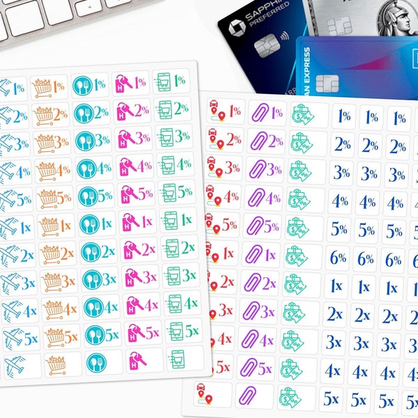 Credit Card Stickers - Etsy
