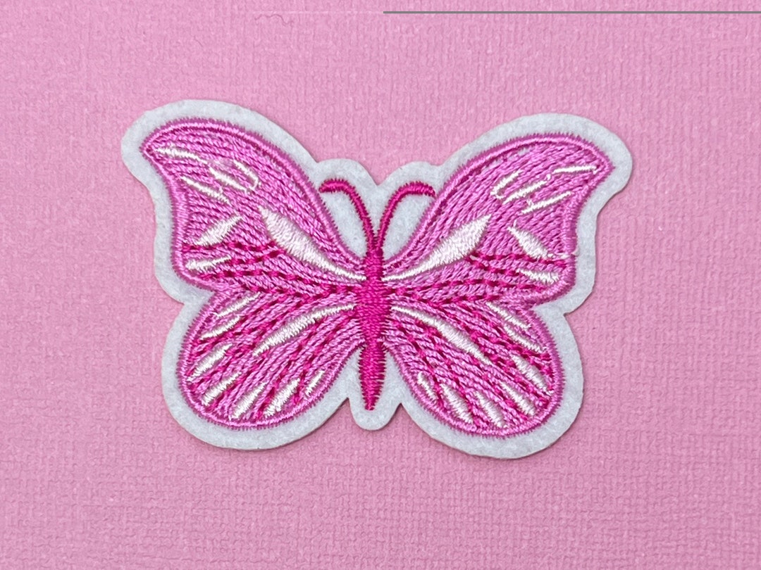 Hot Pink Butterfly Iron on Patch - Etsy