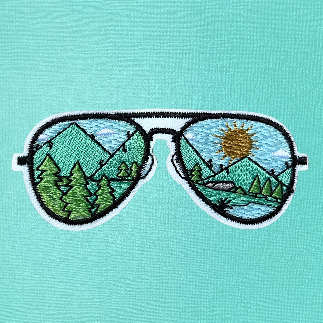 Sunglasses Iron on Patch, VSCO GIRL Patch, Embroidered Camping Patch ...
