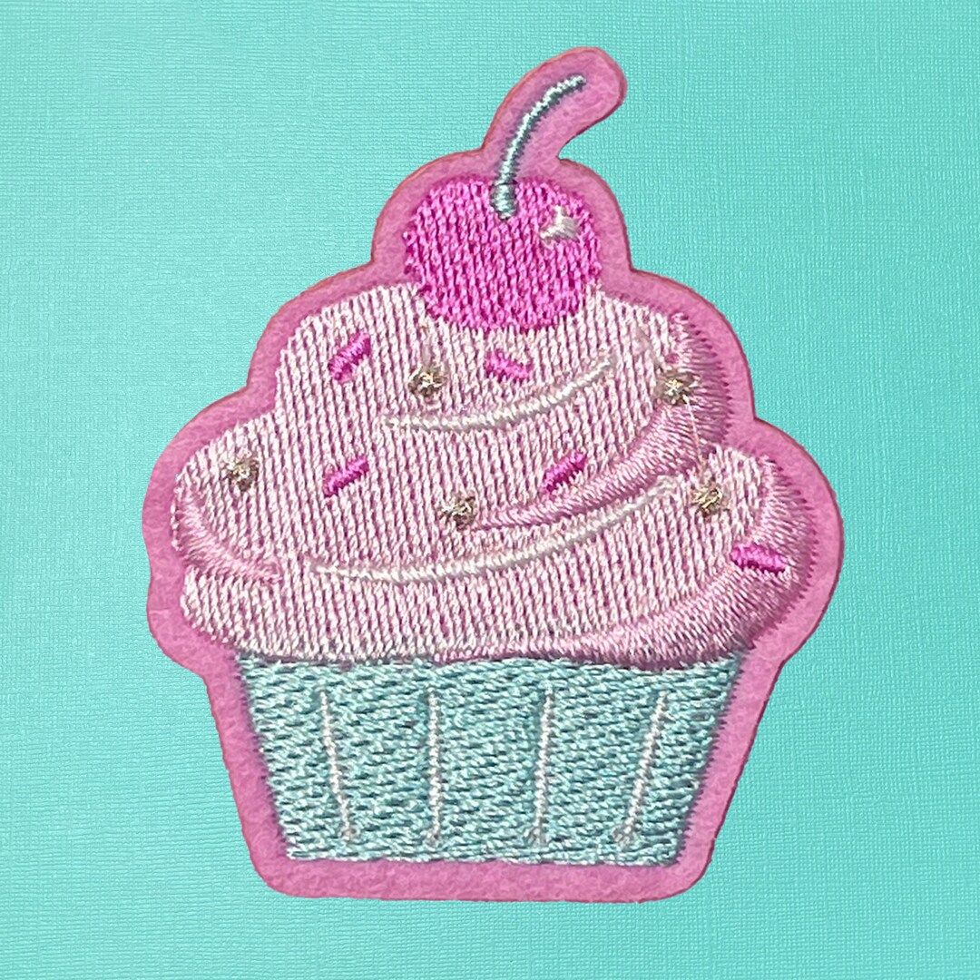 Cupcake Embroidered Iron on Patch With Self-adhesive Back - Etsy