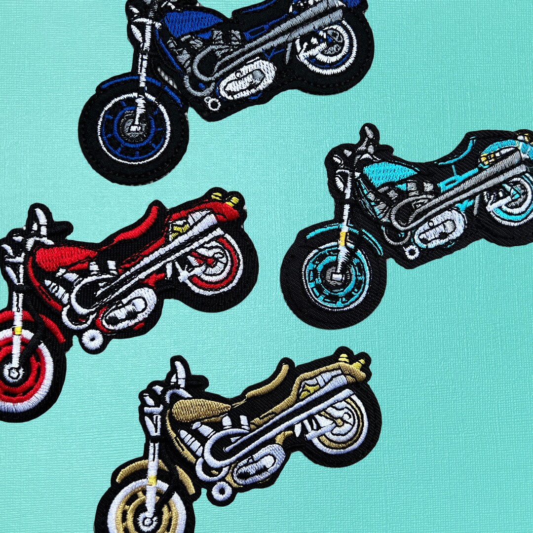 Motorcycle Embroidery Iron-on Patch, Kids Motorcycle Sticker Patch - Etsy