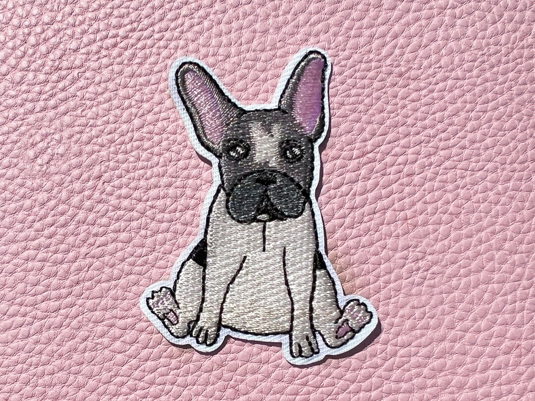 French Bulldog Embroidered Iron-on Patch VSCO Girl Patch - Etsy