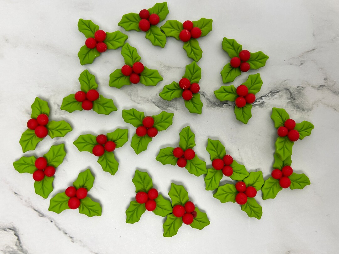 Mini Mistletoe Charms Cute Christmas Decoration Charms, Flatback ...