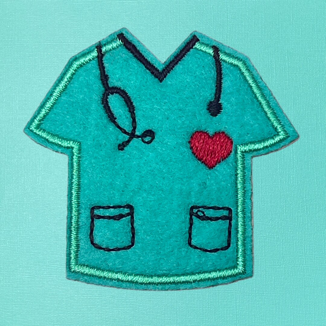 Nurse Scrubs Embroidery Iron on Patch: Nurse Gift - Etsy