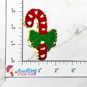 Candy Cane Peppermint Chenille Iron-on Patch, Holiday DIY Patches, Christmas Decor - Etsy