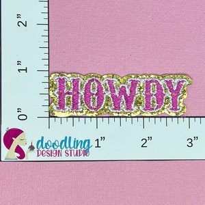Pink Howdy Western Embroidered Iron-on Patch - Etsy