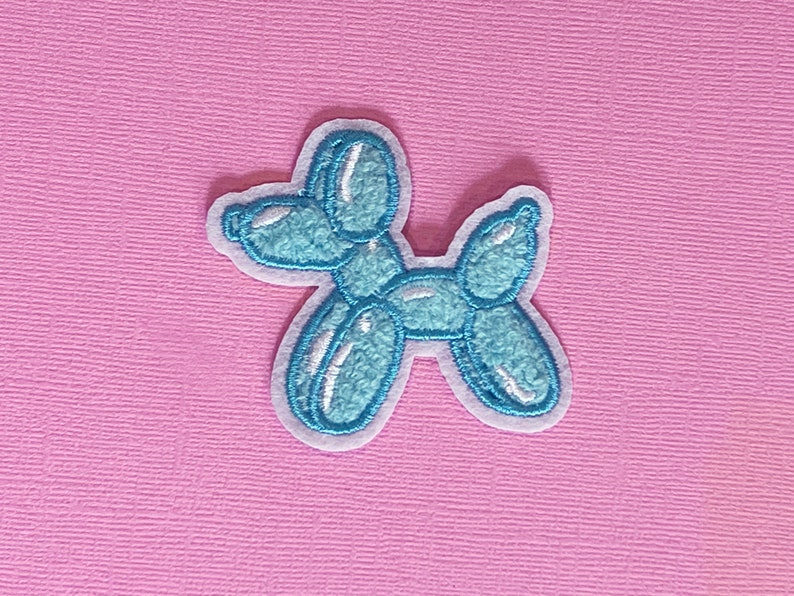Poodle Balloon Dog Chenille Iron on Patch - Etsy