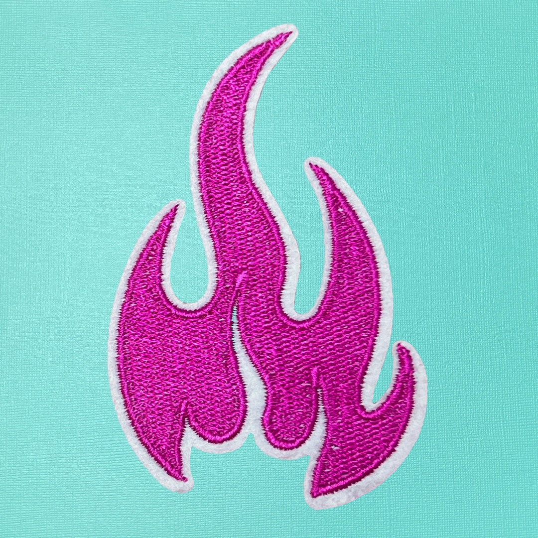 Hot Pink Flame Iron on Patches, Hot Teen Girl DIY Patch - Etsy