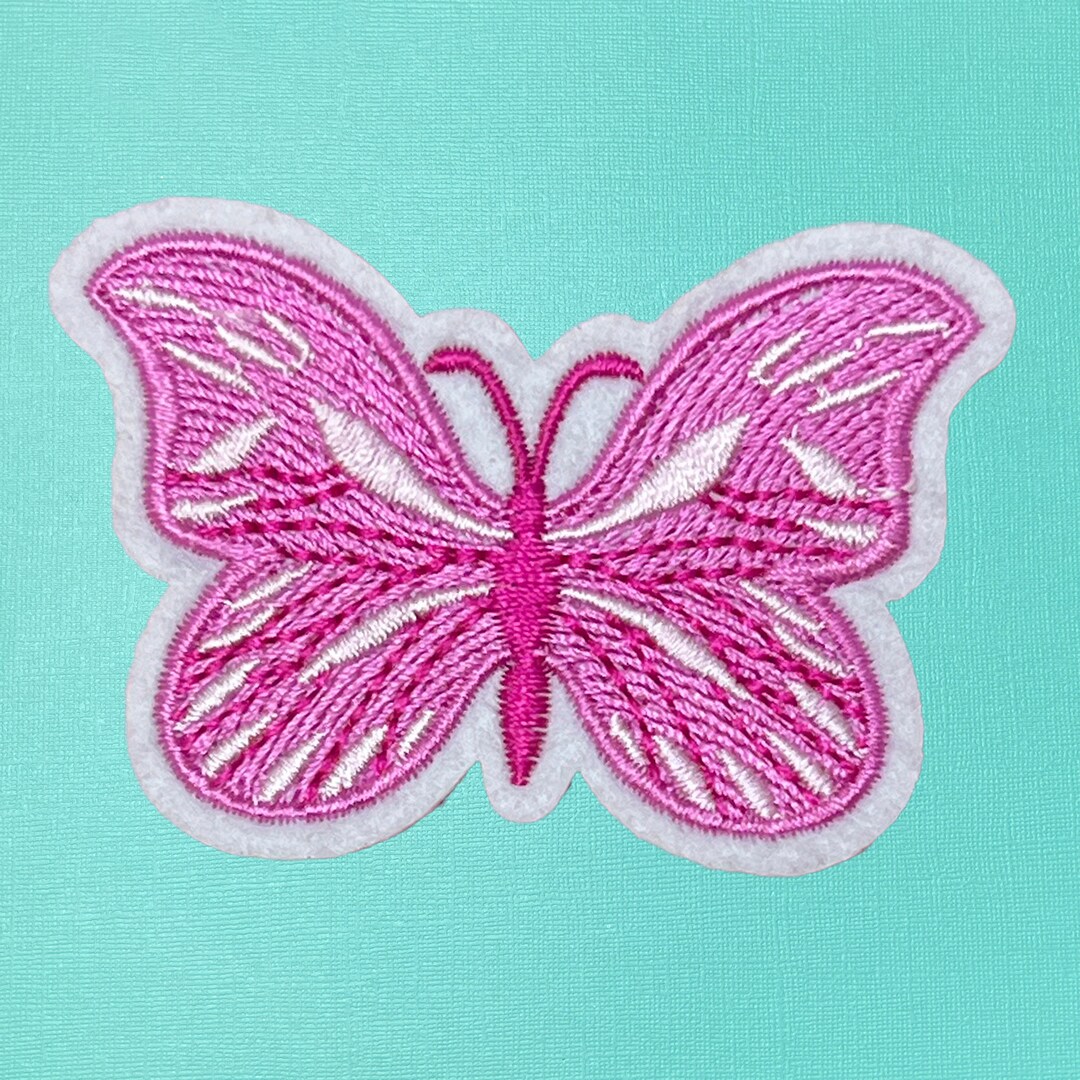 Hot Pink Butterfly Iron on Patch - Etsy