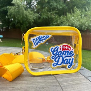 Orange Game Day Clear Stadium Bag, Option to Add Custom Chenille Letter ...