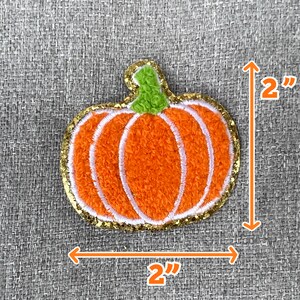 Halloween Chenille Iron-on Patches, Autumn Patches, Fall Decor, Smiling Ghosts and Pumpkins - Etsy