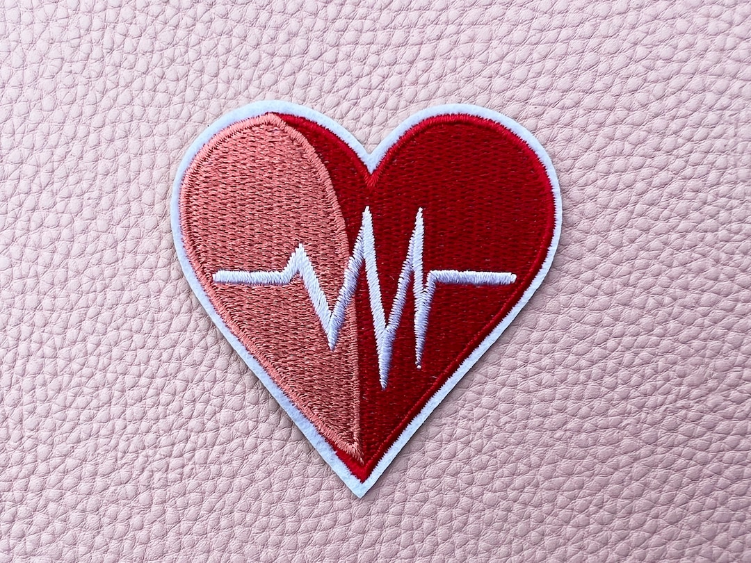 Nurse Beating Heart Embroidery Iron on Patch, Nurse and Doctor Gift ...
