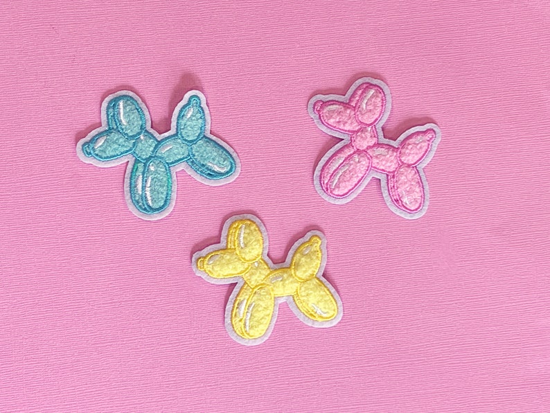 Poodle Balloon Dog Chenille Iron on Patch - Etsy