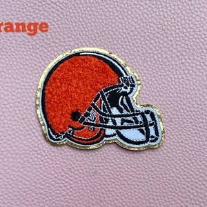 Football Helmet Chenille Self-adhesive Iron-on Patch, Game Day Sticky ...