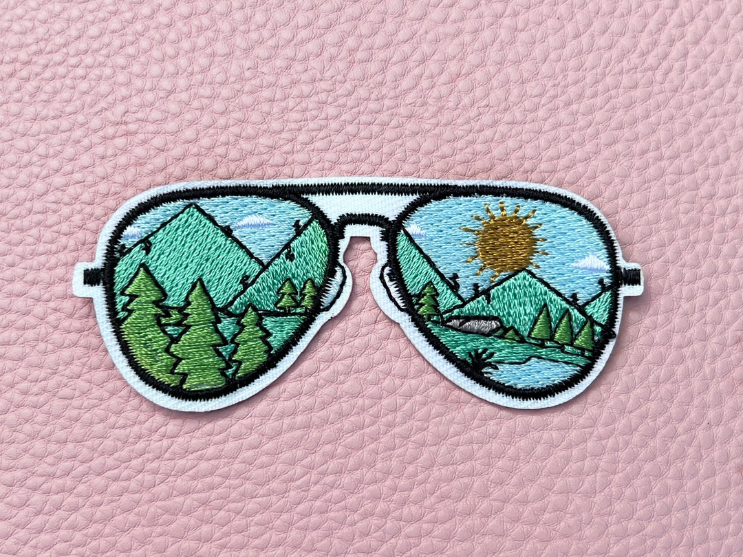 Sunglasses Iron on Patch, VSCO GIRL Patch, Embroidered Camping Patch ...