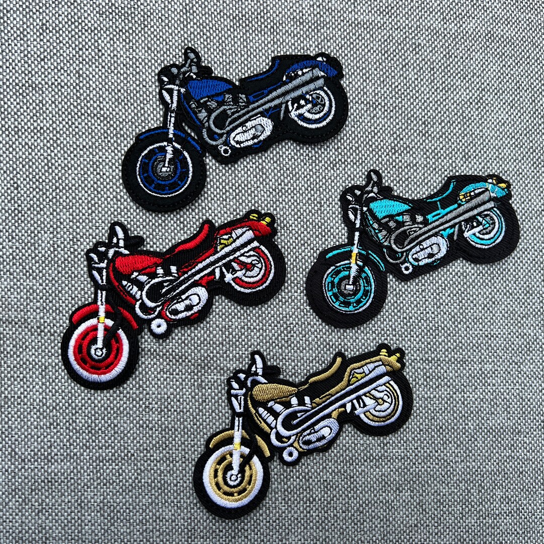 Motorcycle Embroidery Iron-on Patch Kids Motorcycle Sticker - Etsy