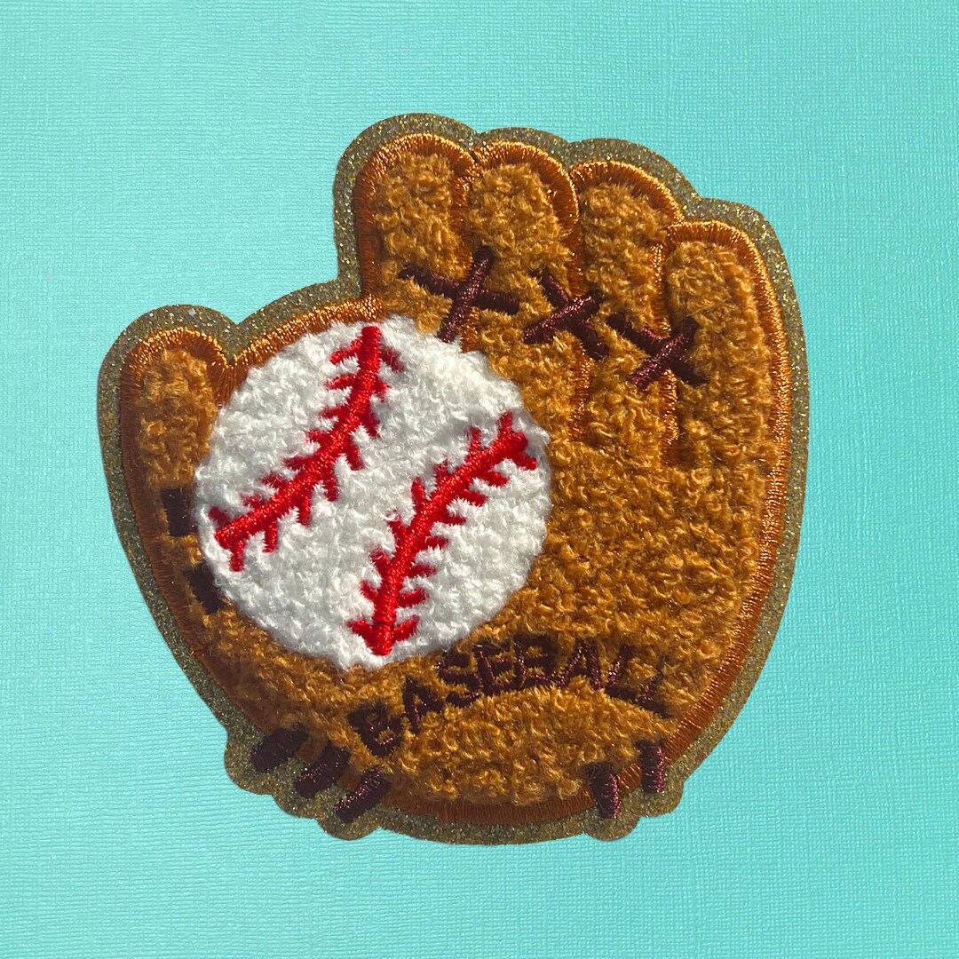 Baseball and Mitt Chenille Iron-on Patch - Etsy