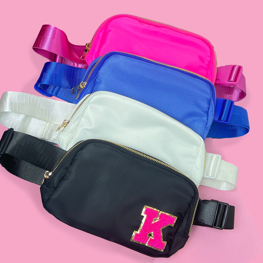 Personalized Nylon Fanny Pack: Custom Chenille Letter Patches - Etsy