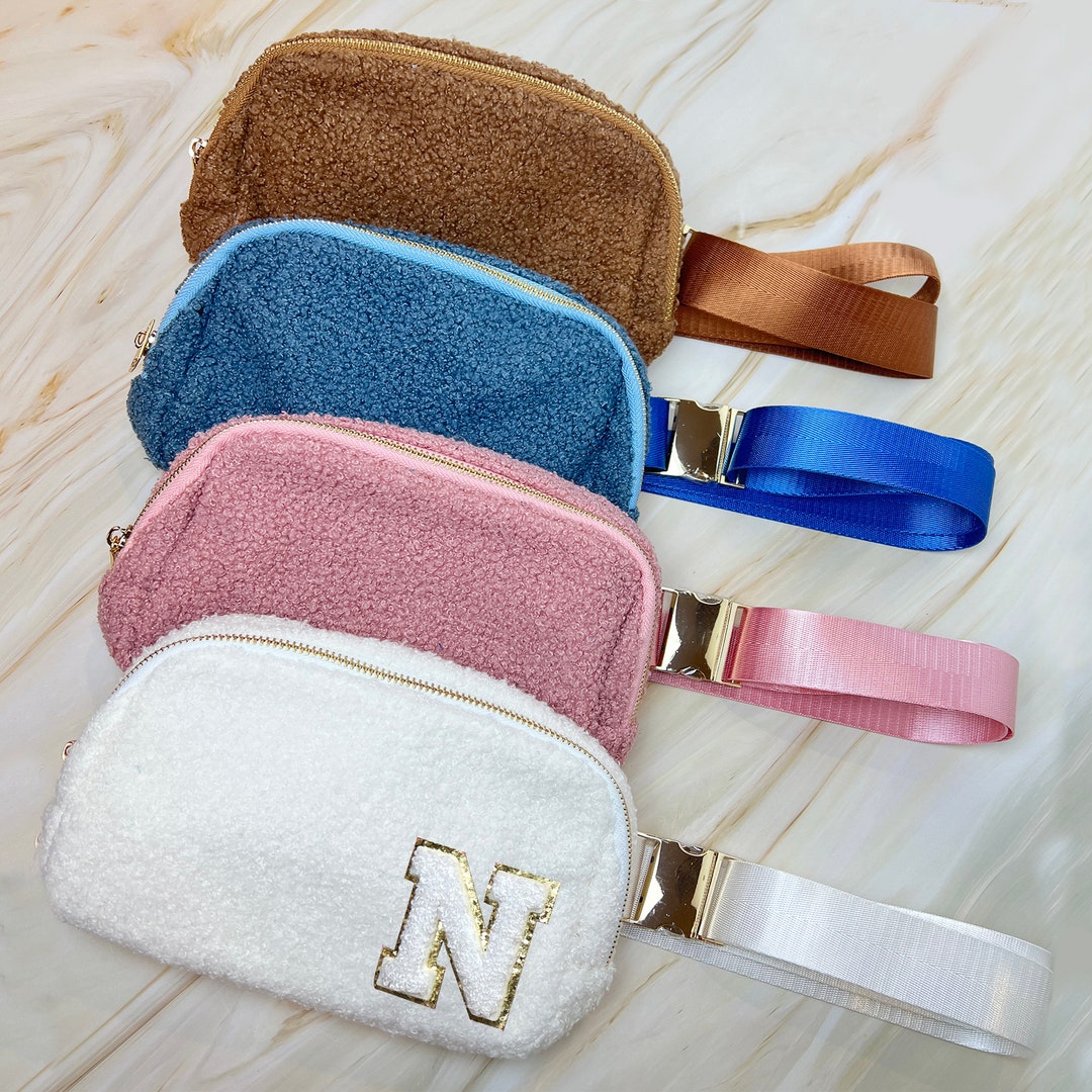 Fluffy Teddy Fanny Pack, Soft Belt Bag, Square Personalized Fanny Pack ...