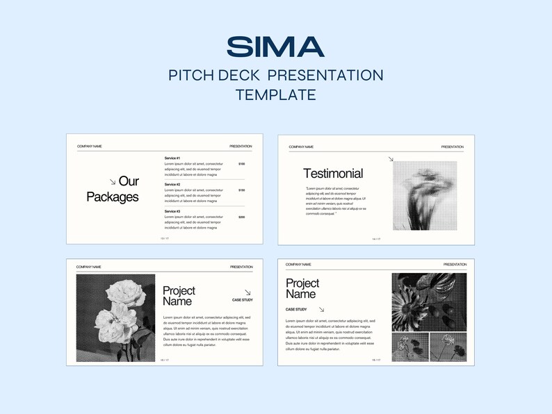 Sima | Brand Elevating Pitch Deck Template | Business Presentation ...