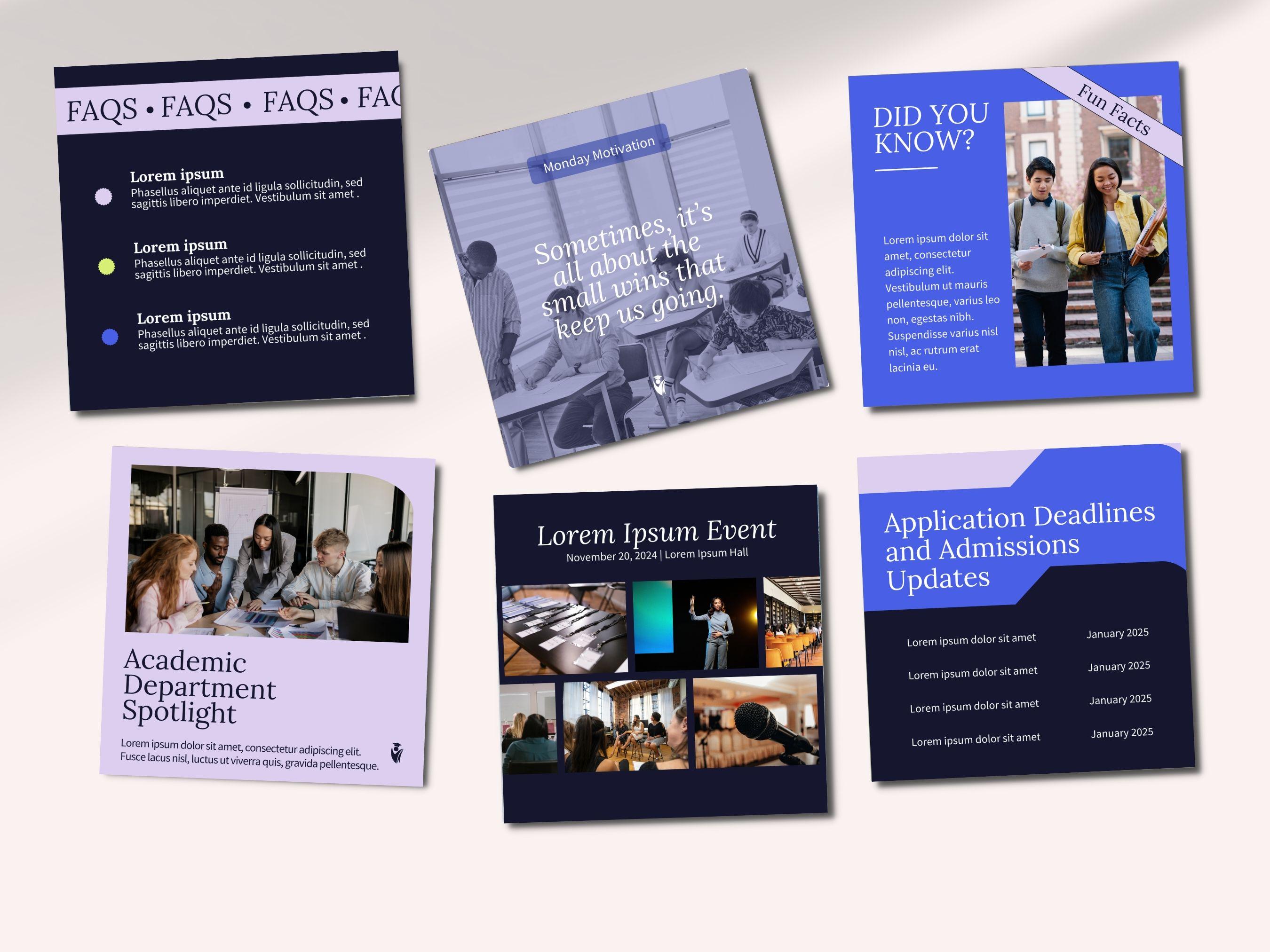 Higher Education IG Posts | E-learning Instagram | Educational Non ...