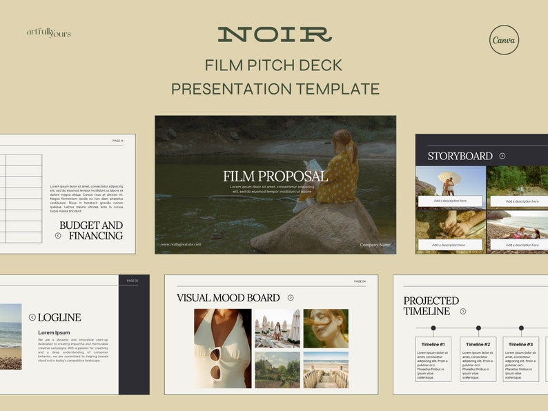 Noir | Film Pitch Deck Template for Filmmakers | Fundraising | Drama ...