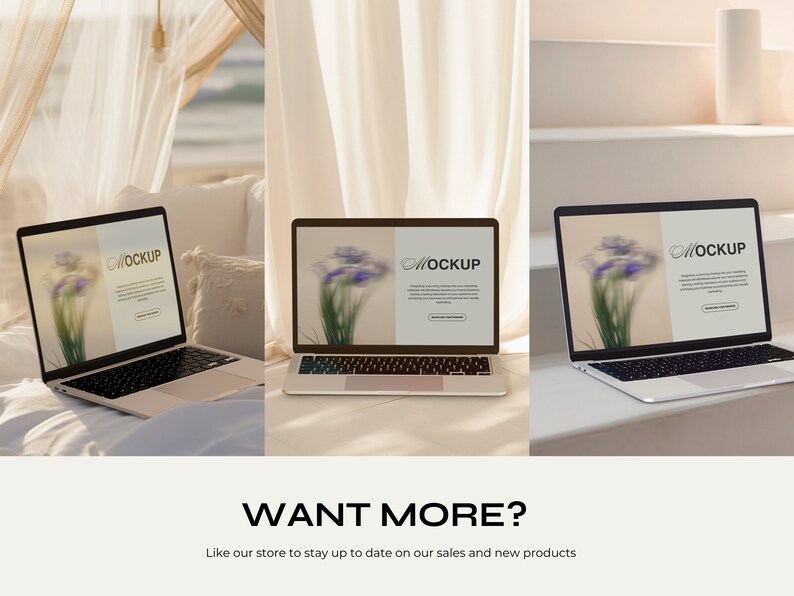 Laptop Mockup PSD | Website Mockup, Computer Mockup, Digital Planner ...
