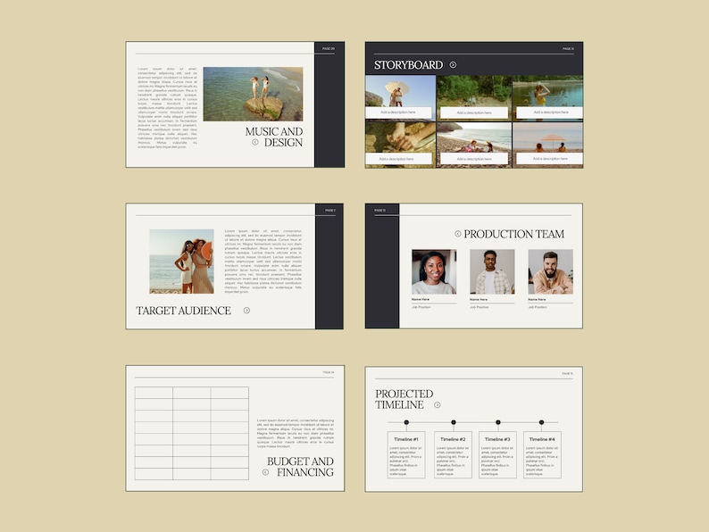 Noir | Film Pitch Deck Template for Filmmakers | Fundraising | Drama ...