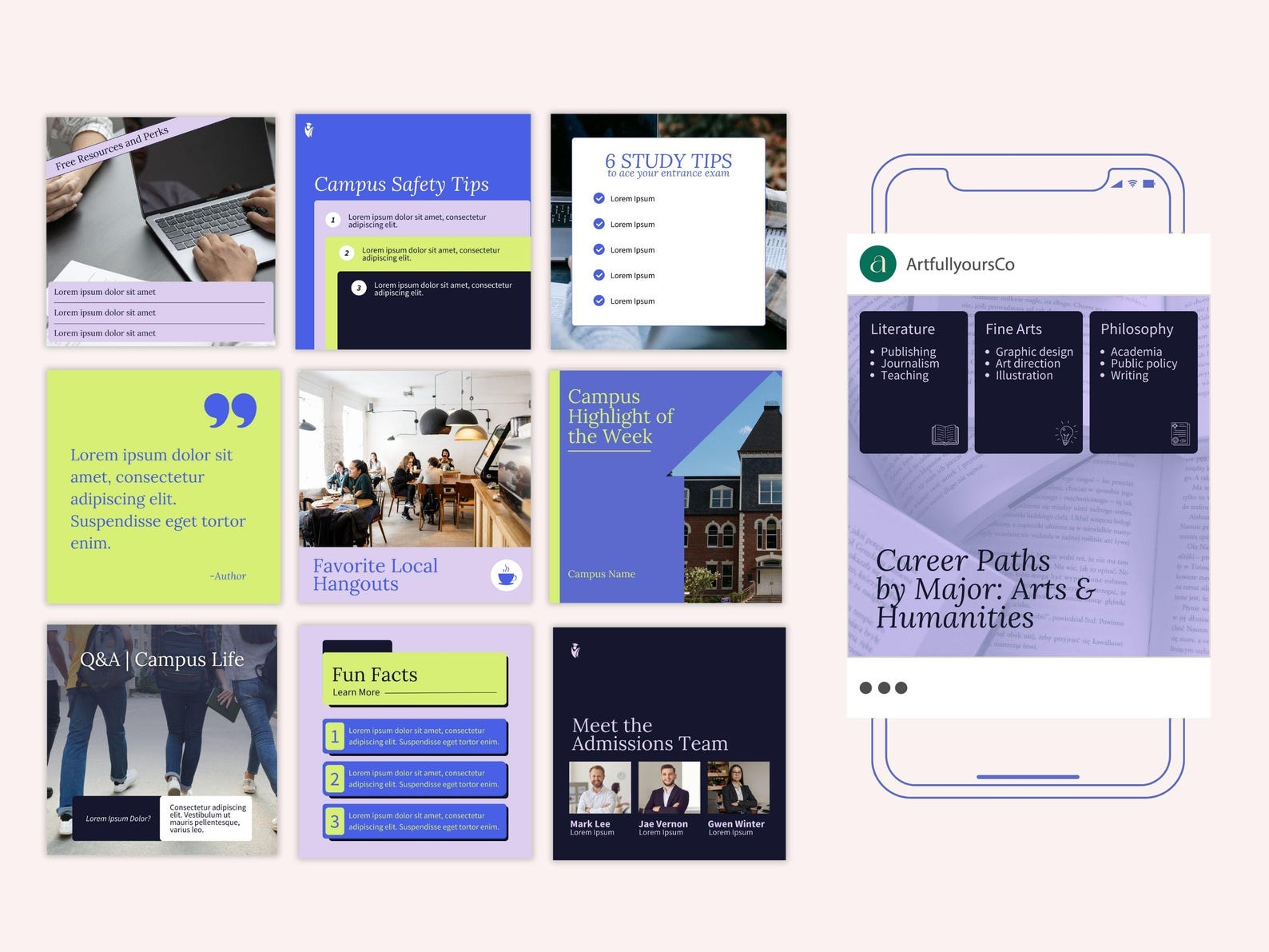 Higher Education IG Posts | E-learning Instagram | Educational Non ...