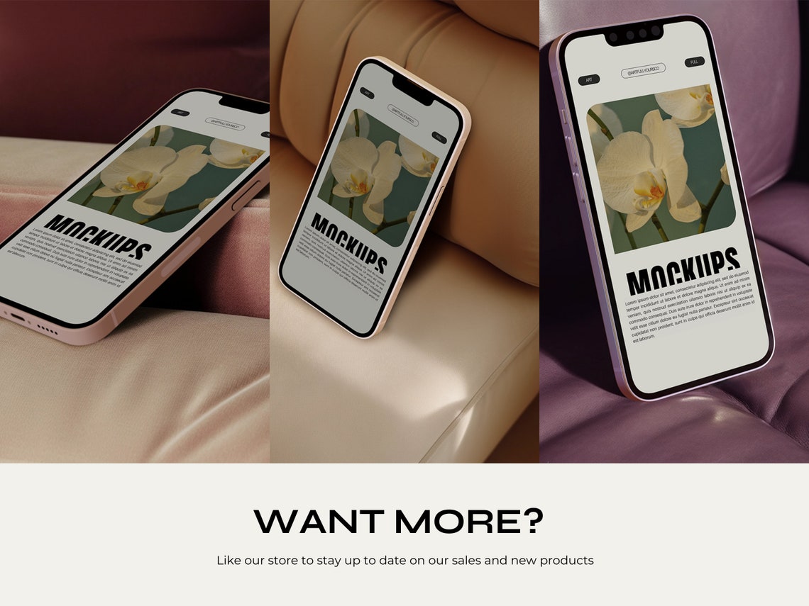 IPhone Mockup PSD | Website Mockup, Device Mockup, Digital Planner ...
