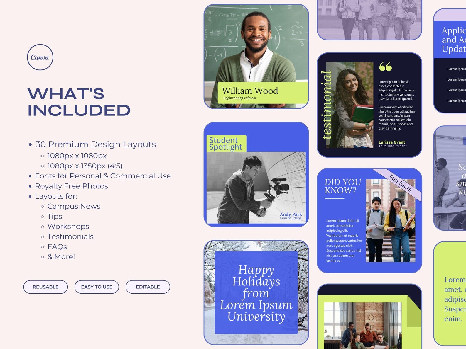 Higher Education IG Posts | E-learning Instagram | Educational Non ...