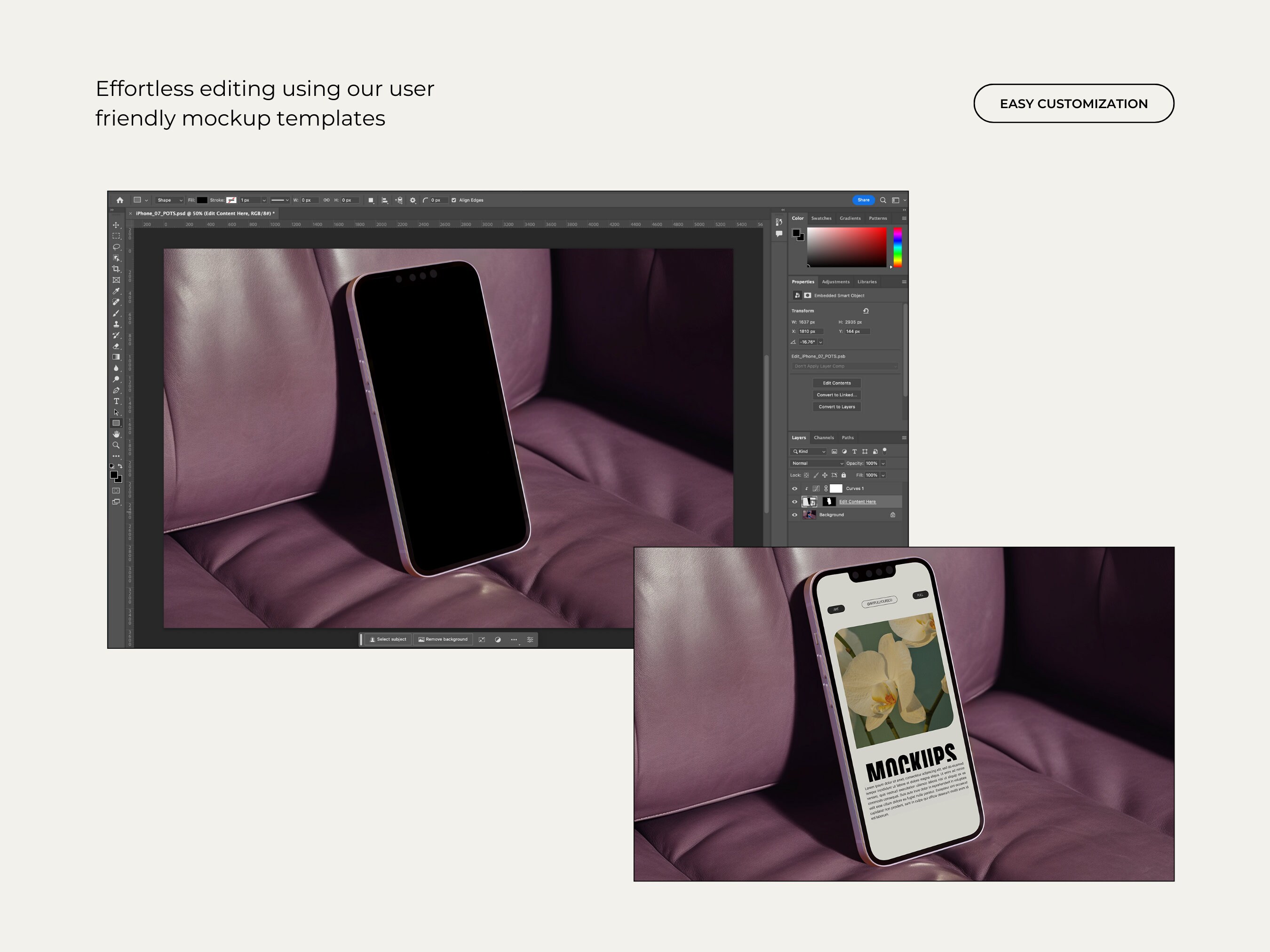 IPhone Mockup PSD | Website Mockup, Device Mockup, Digital Planner ...