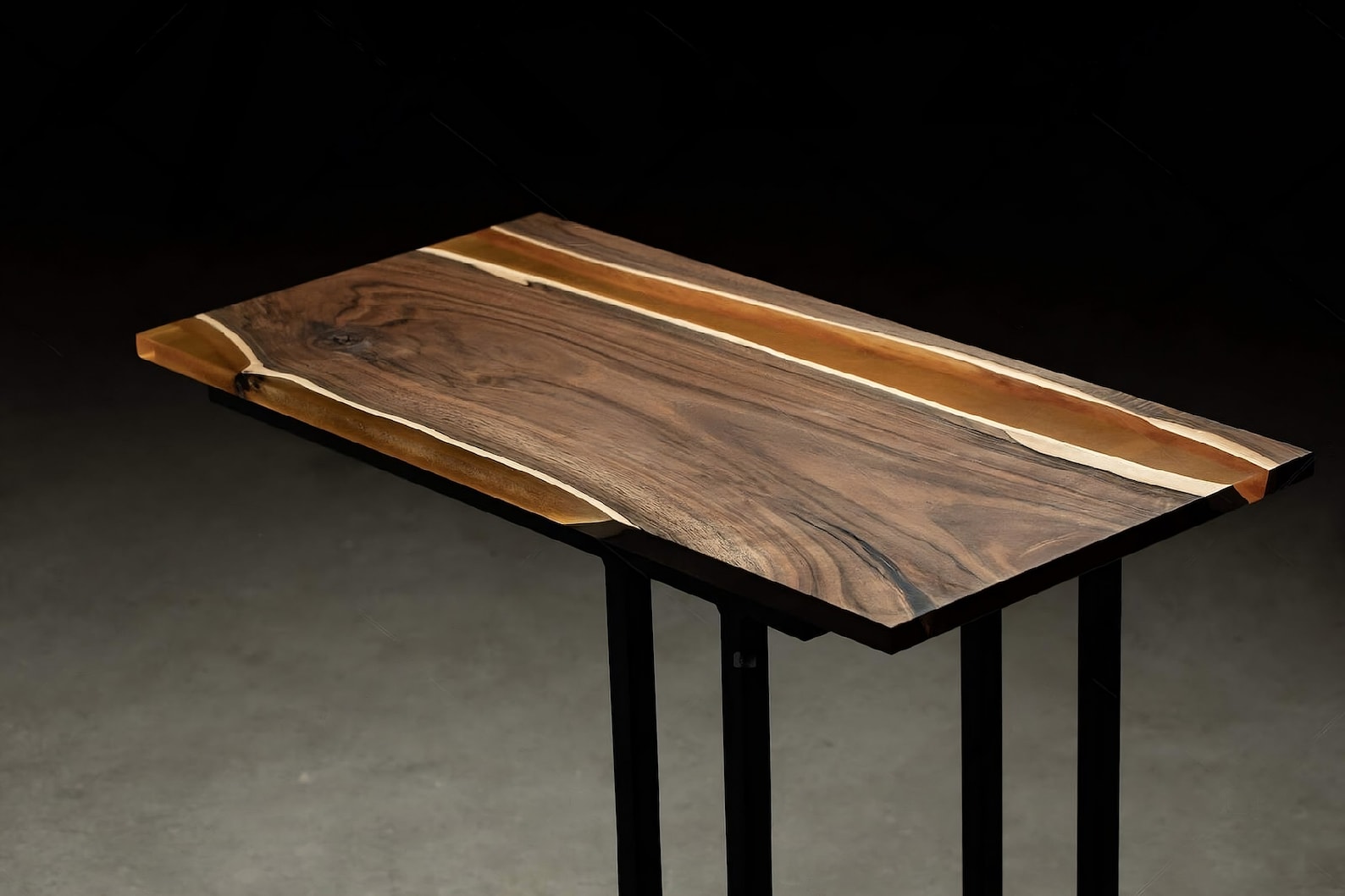 Customizable Wooden Table With Stunning Epoxy Resin Design - Unique ...