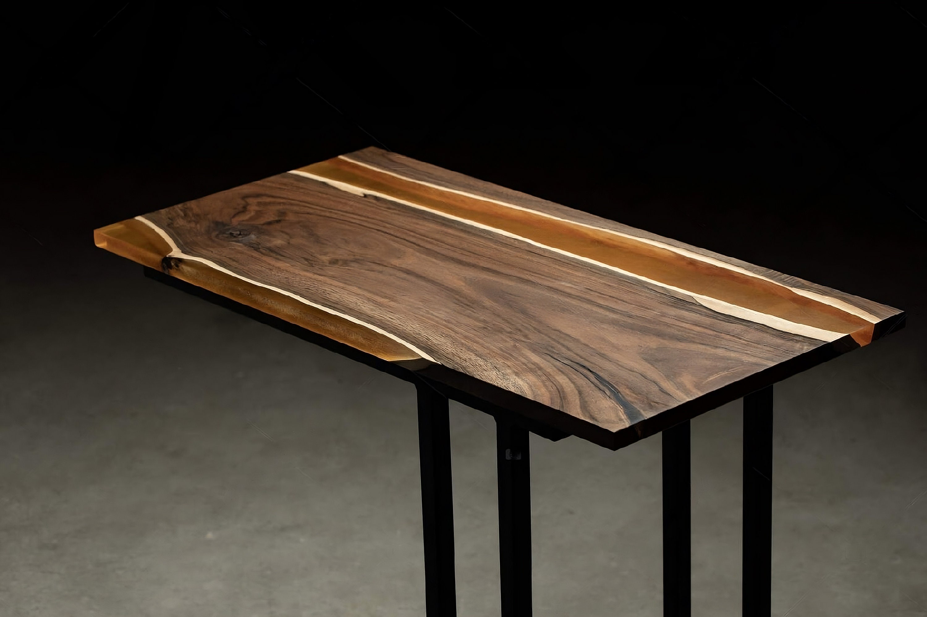 Customizable Wooden Table With Stunning Epoxy Resin Design - Unique ...
